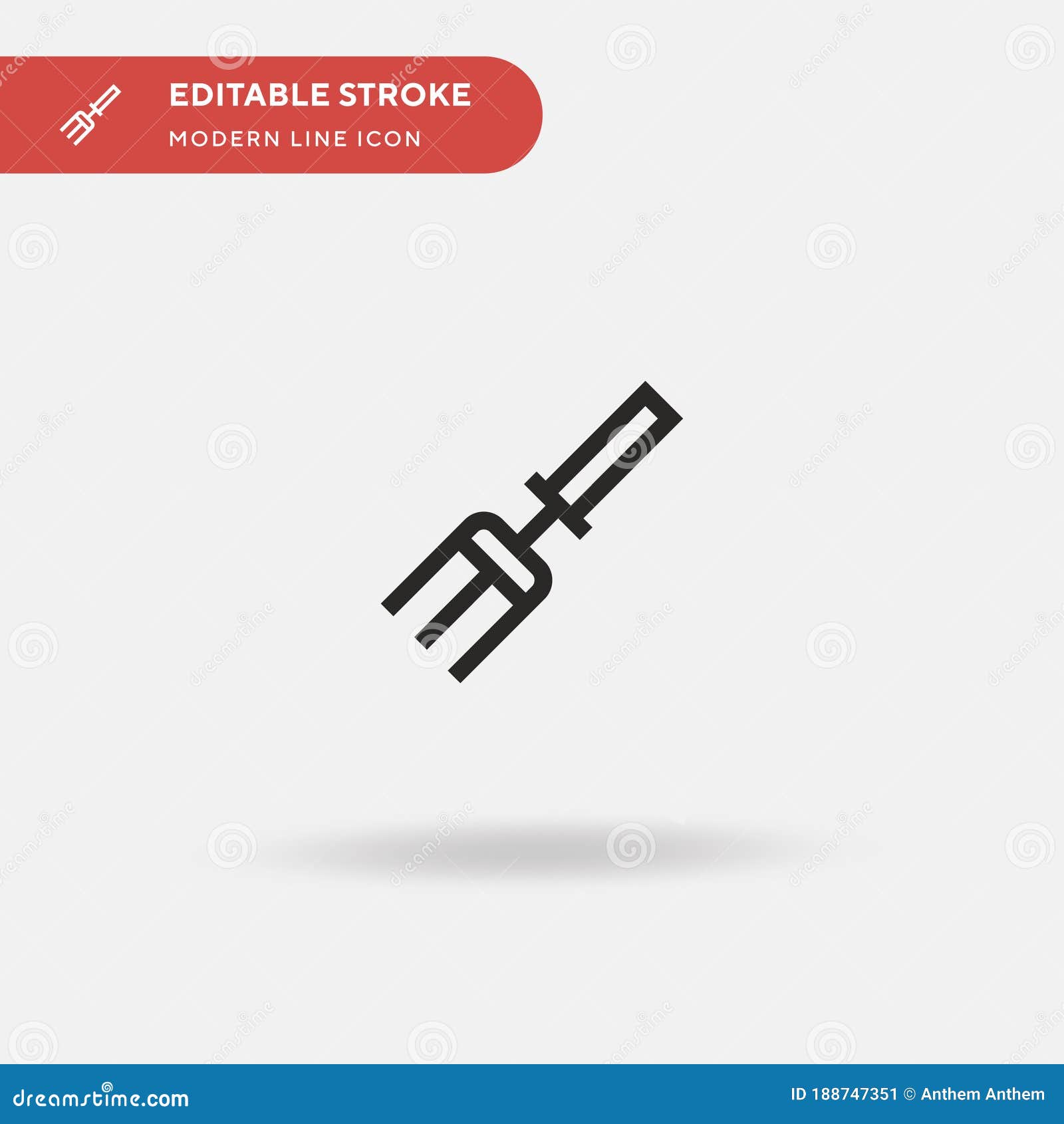 Fork Simple Vector Icon. Illustration Symbol Design Template for Web ...