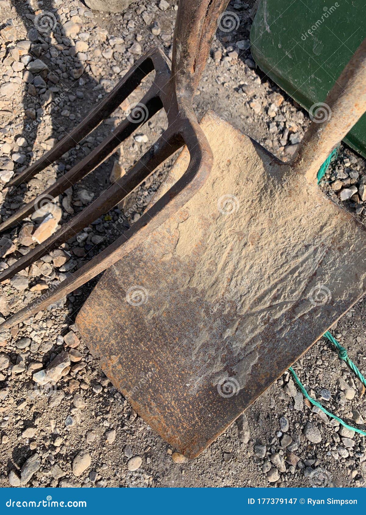 Fork and Spade Gardening Tools Stock Image - Image of ready, fork ...