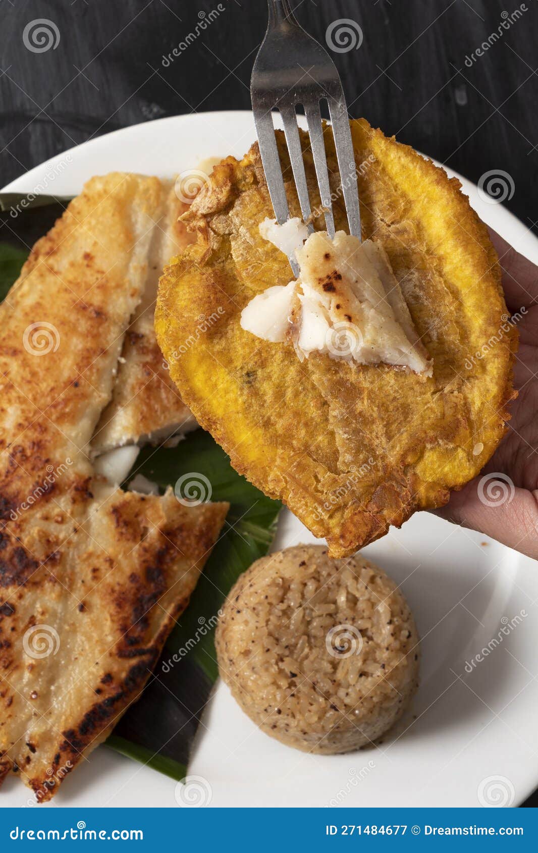 Fork Splitting a Piece of Fish Fillet Stock Image - Image of health ...