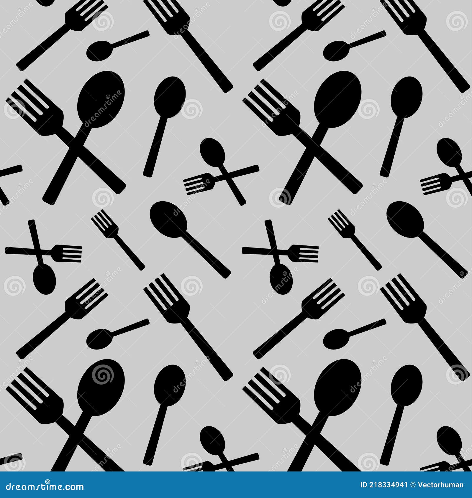 Fork and spoon art Pattern stock vector. Illustration of cook - 218334941