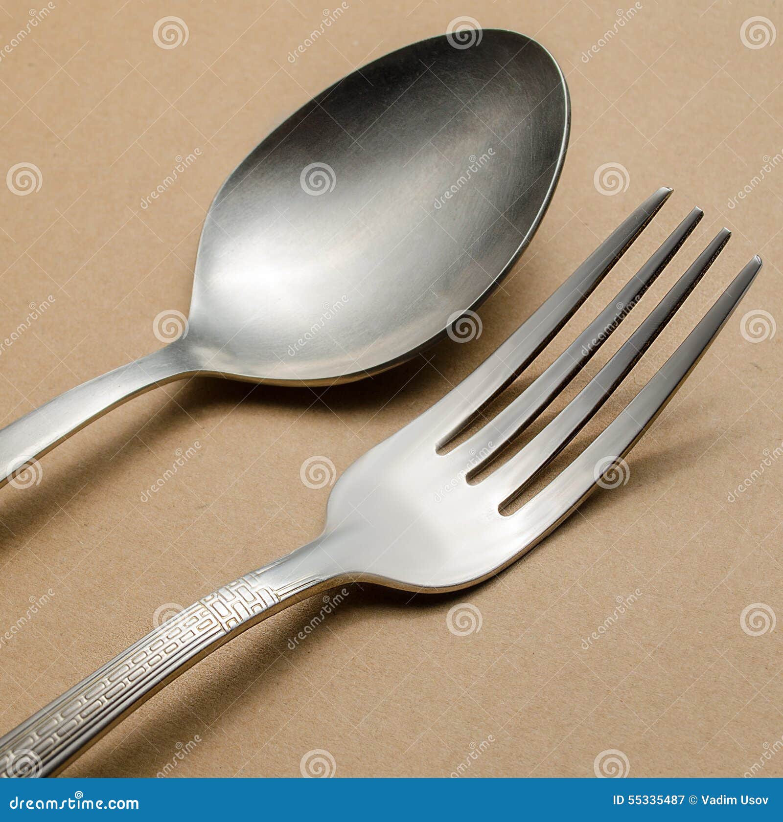 Fork and spoon stock image. Image of spoon, drink, steel - 55335487