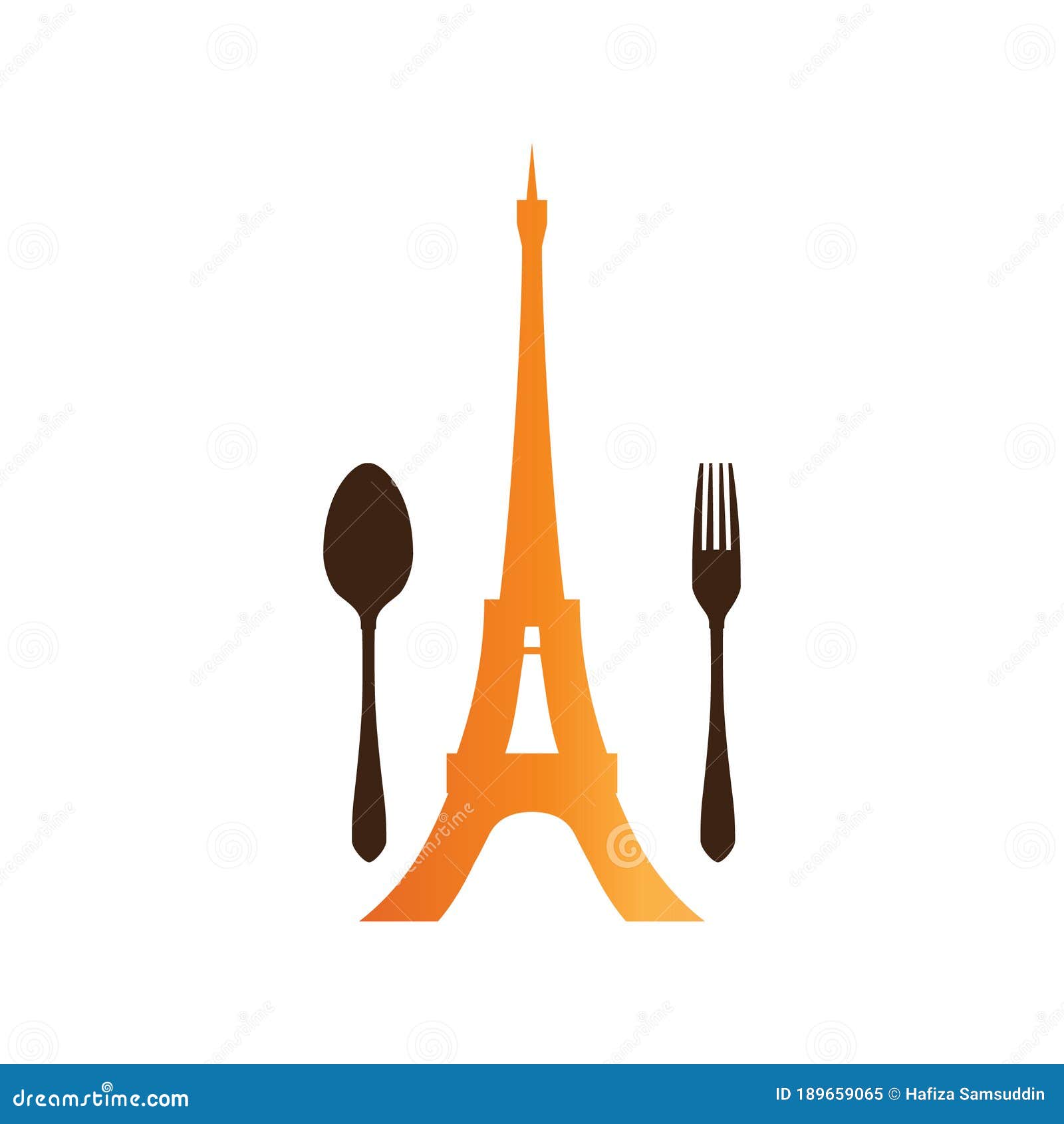 Fork Spoon And Eiffel Tower