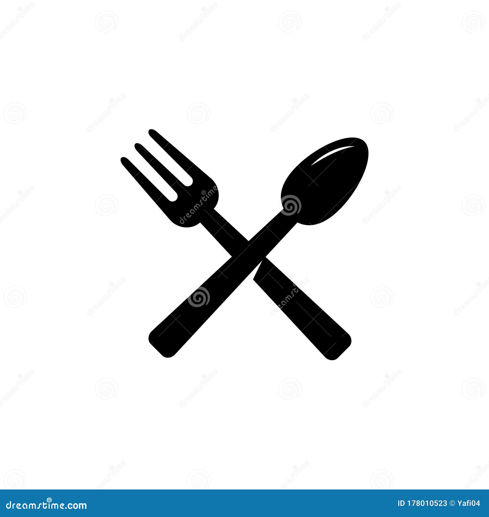 Spoon Circle Sign Food Logo Vector Illustration | CartoonDealer.com ...