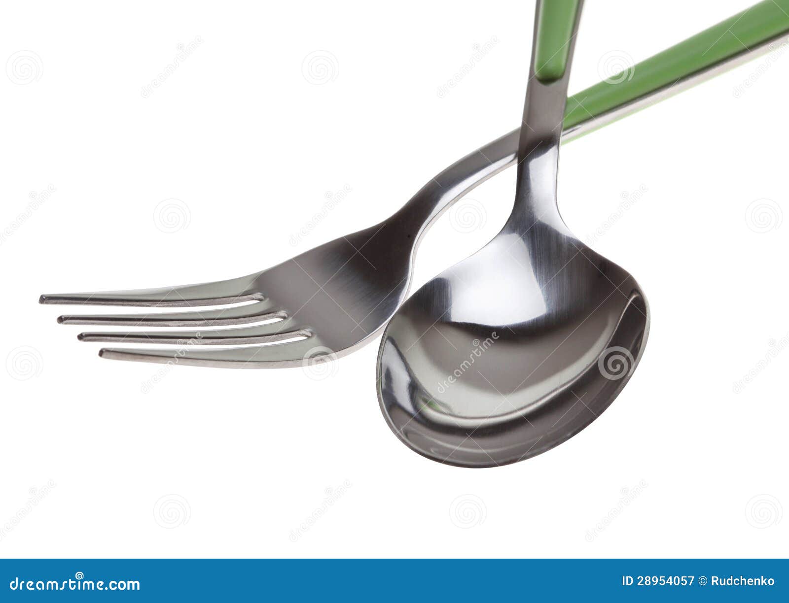 Fork and spoon isolated stock image. Image of metal, kitchenware - 28954057