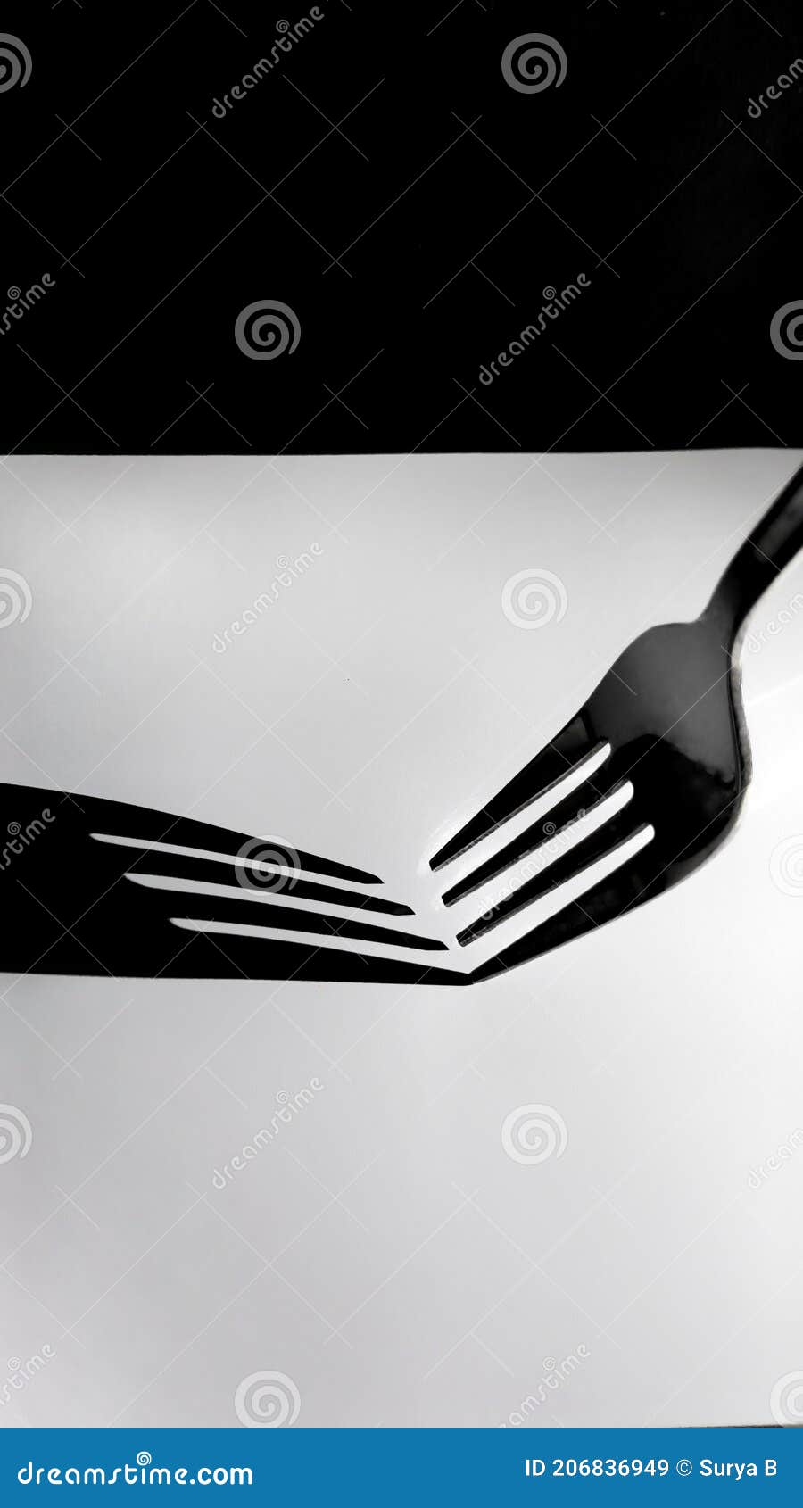 Fork Spoon Shadow Photography, Perfect for Wallpaper. Stock Image ...