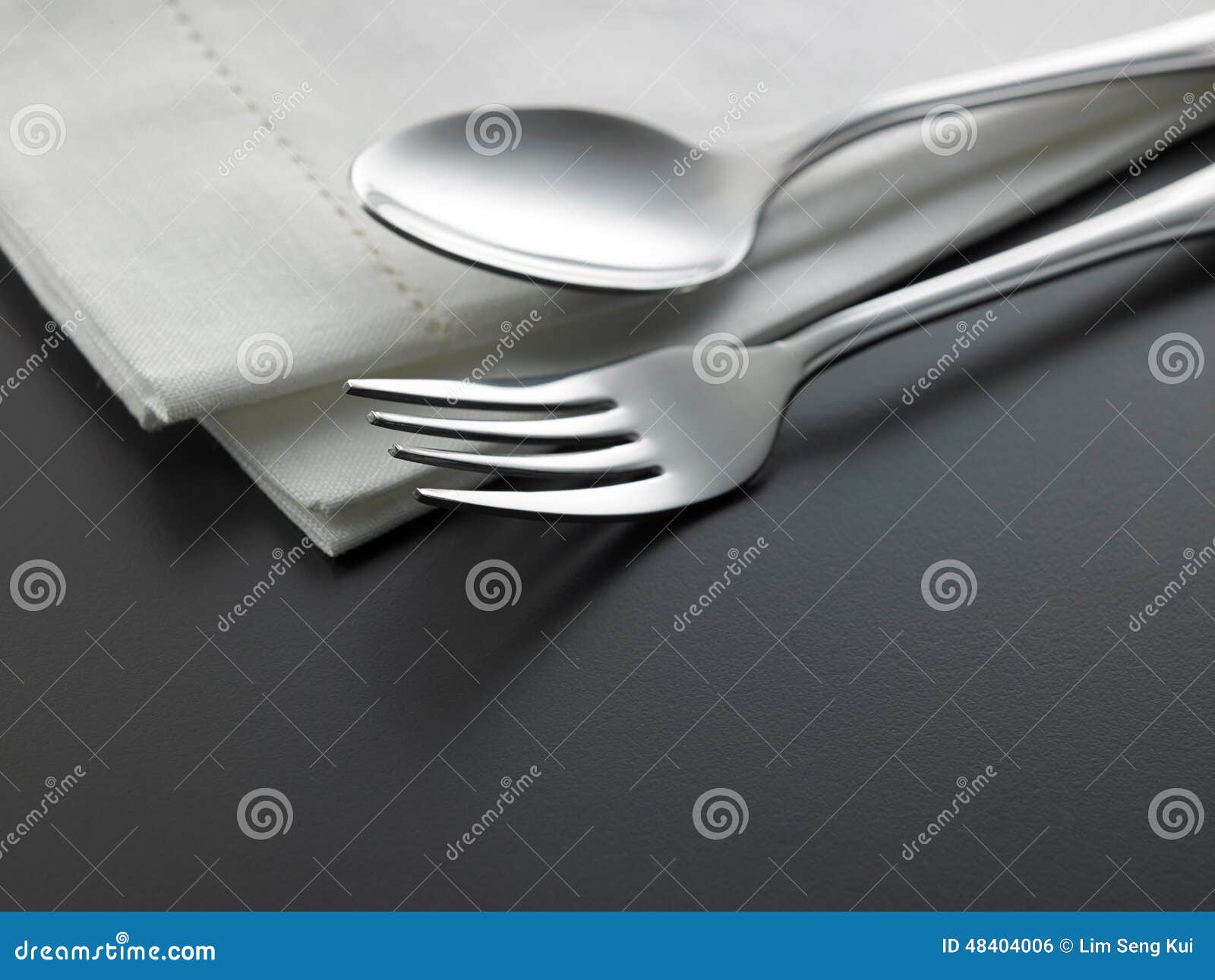 Fork and spoon stock photo. Image of dinner, kitchen - 48404006