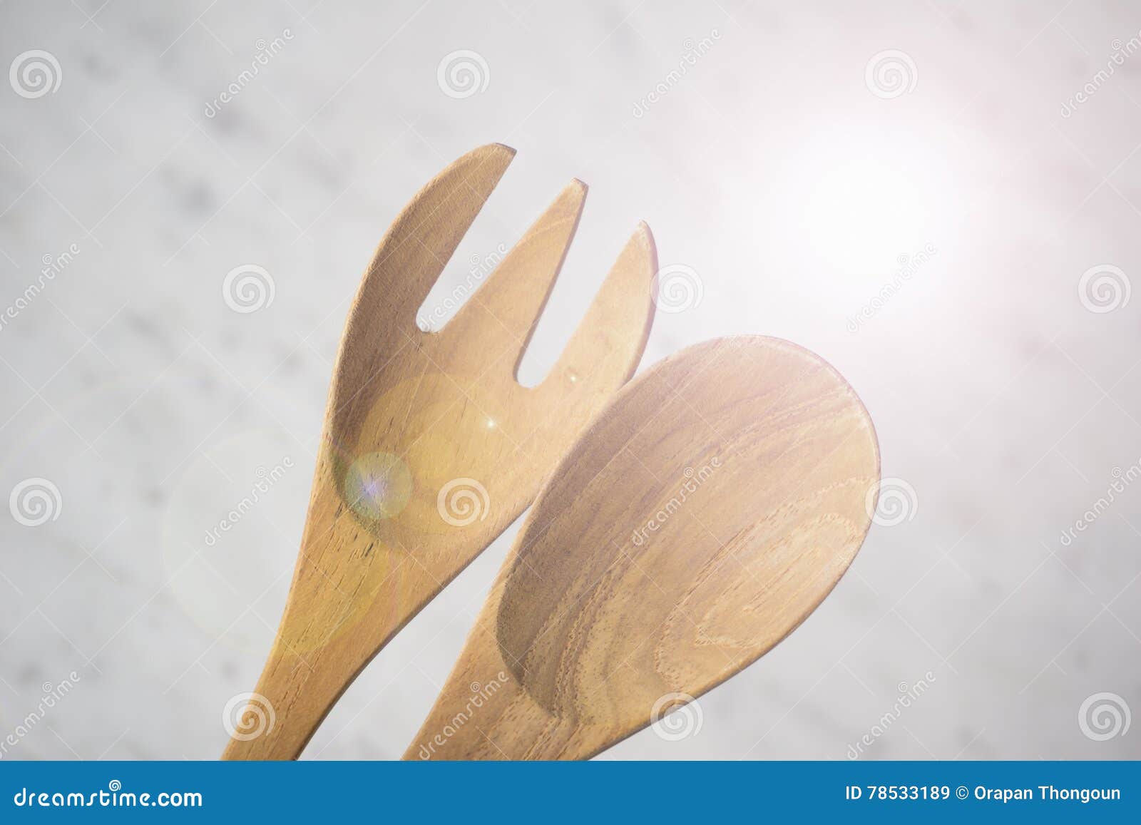 Fork and spoon on table stock image. Image of kitchenware - 78533189