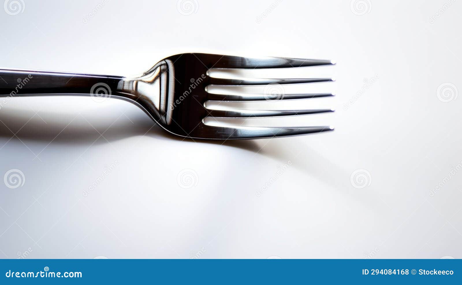 Gothcore Fork: High Contrast Close-up on White Background Stock ...
