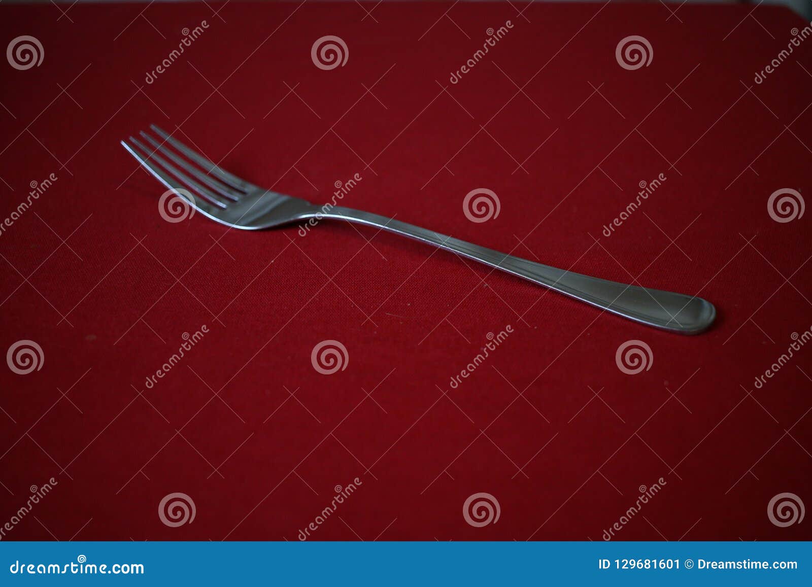 Fork on a table stock image. Image of utensil, pleasure - 129681601