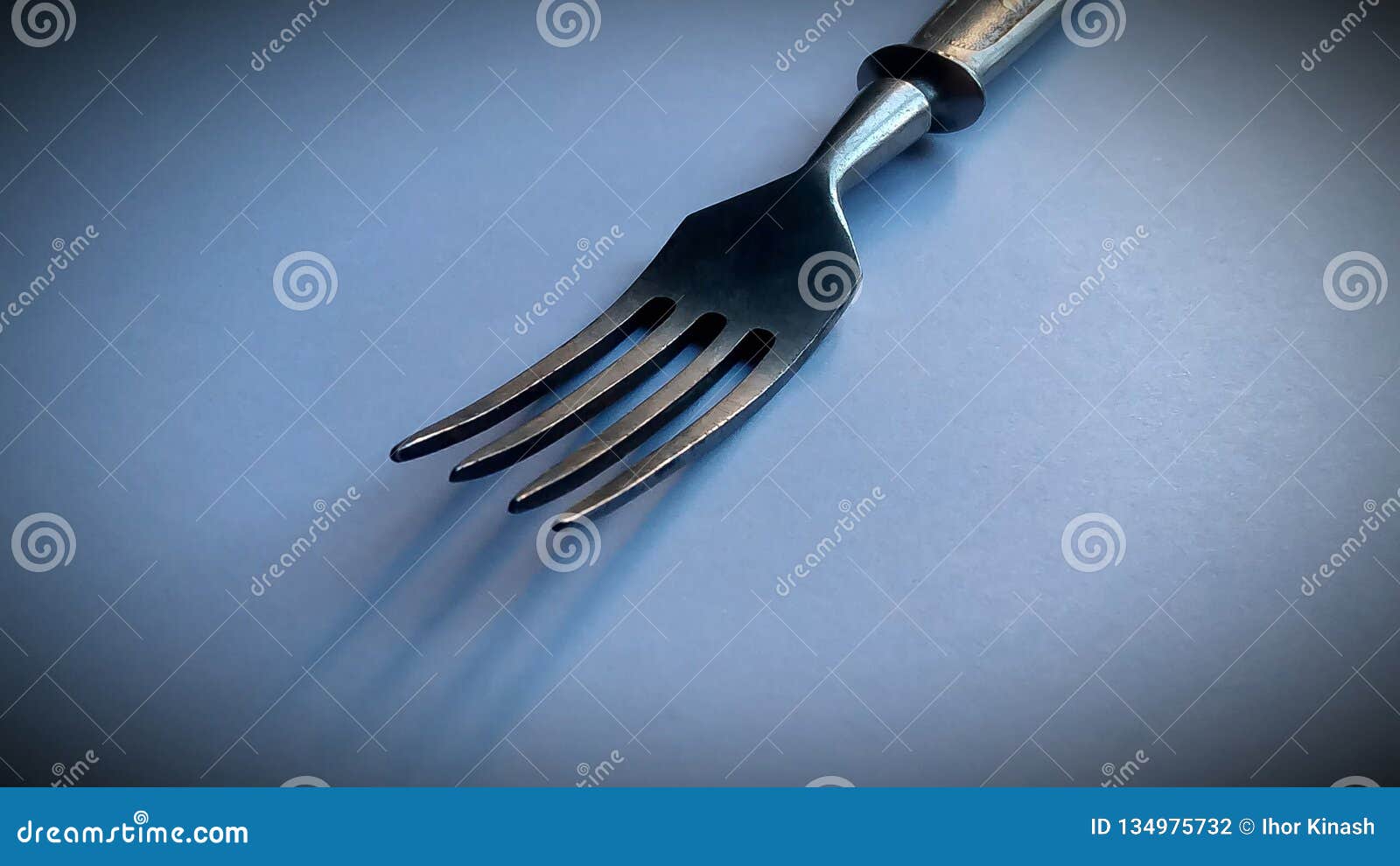 Fork on the table stock photo. Image of cupronickel - 134975732