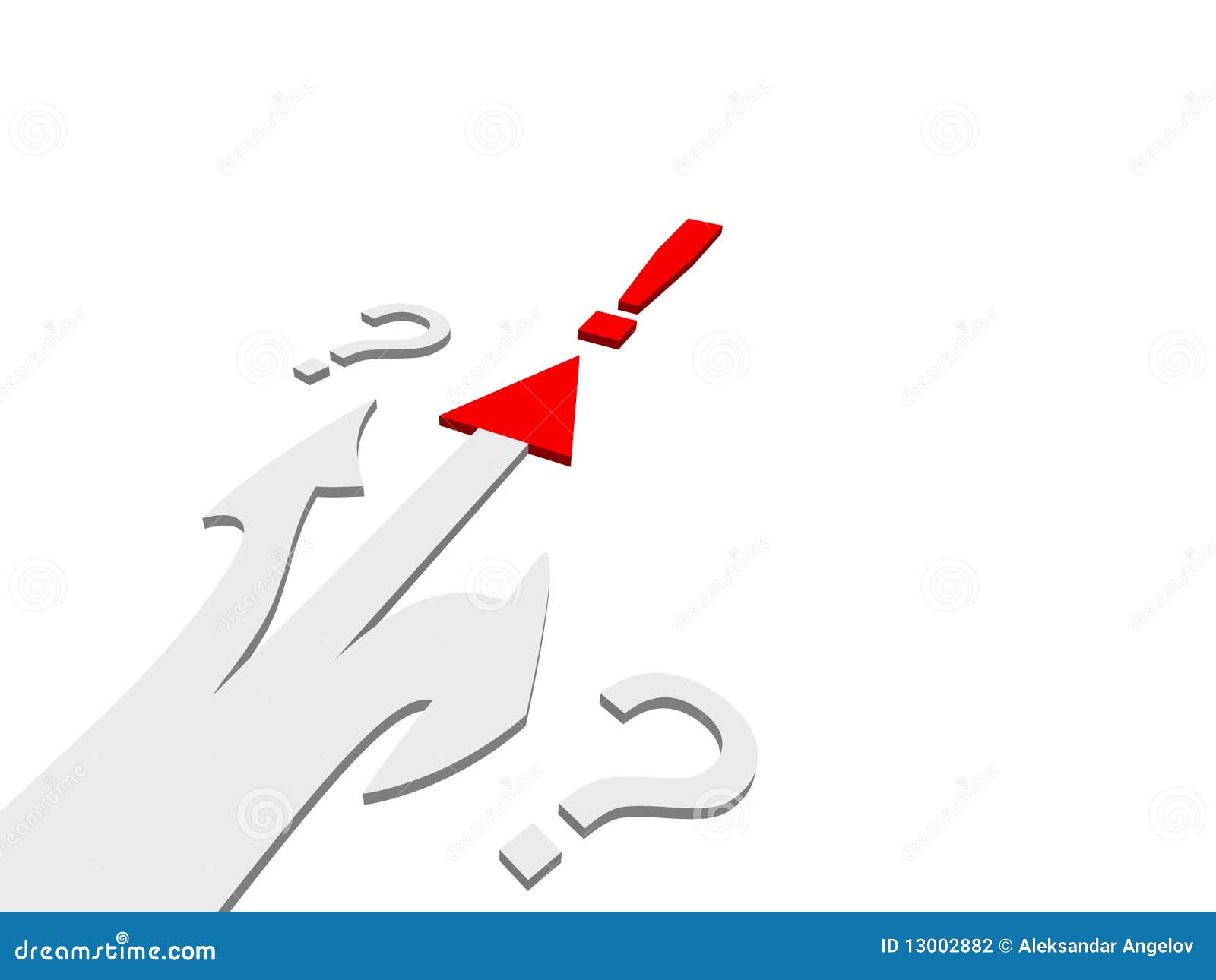Fork Of Three Roads With Question Marks And Excl Vector Illustration ... Fork Of Three Roads With Question Marks And Excl Vector Illustration ...