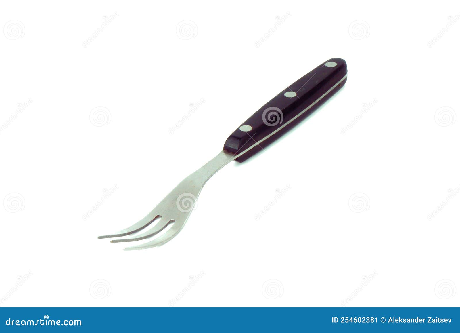 A Fork with Three Teeth, Isolated on a White Background Stock Image ...