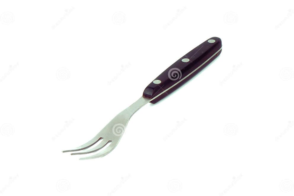 A Fork with Three Teeth, Isolated on a White Background Stock Image ...