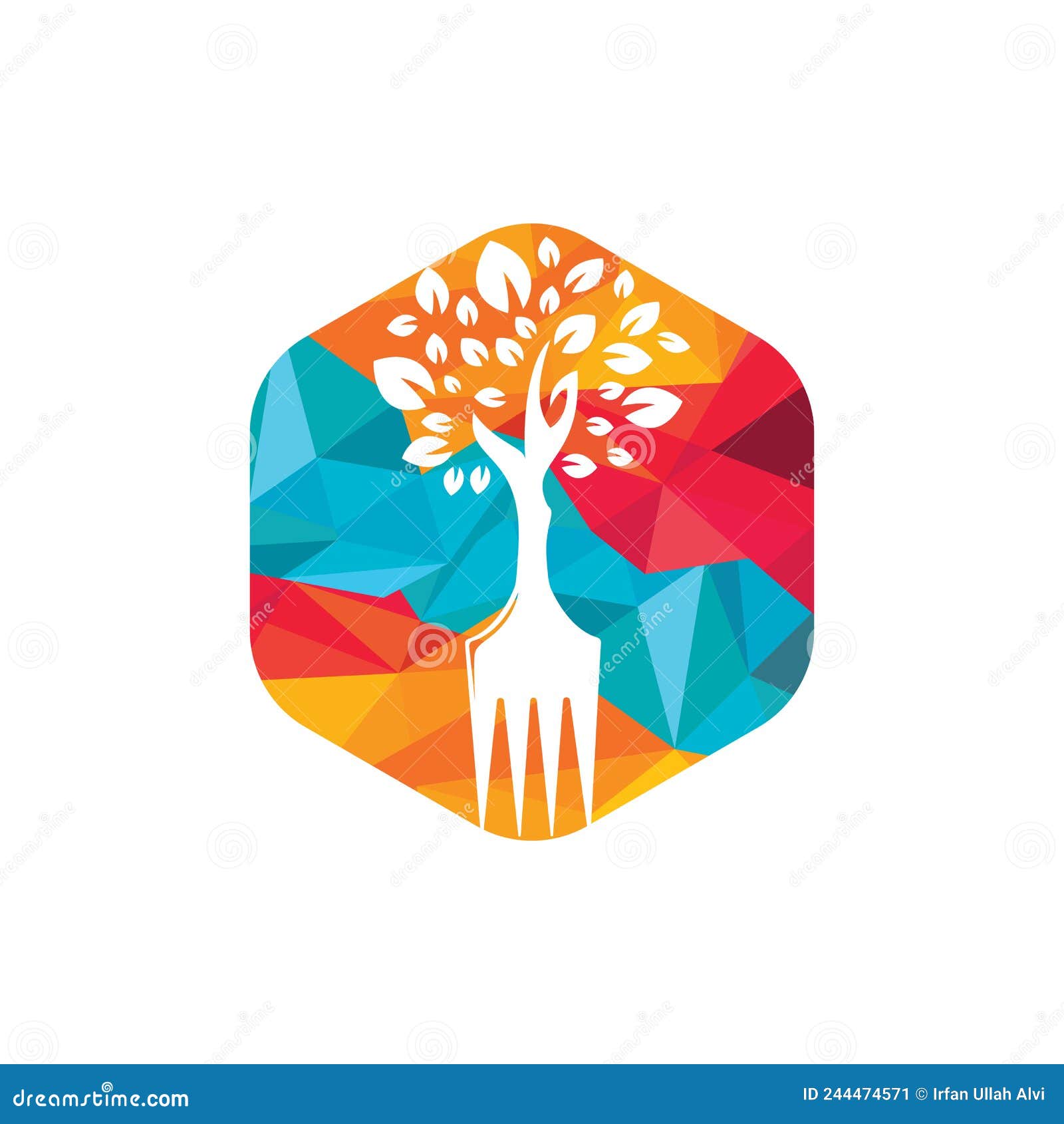 Fork Tree Vector Logo Design. Restaurant and Farming Logo Concept ...