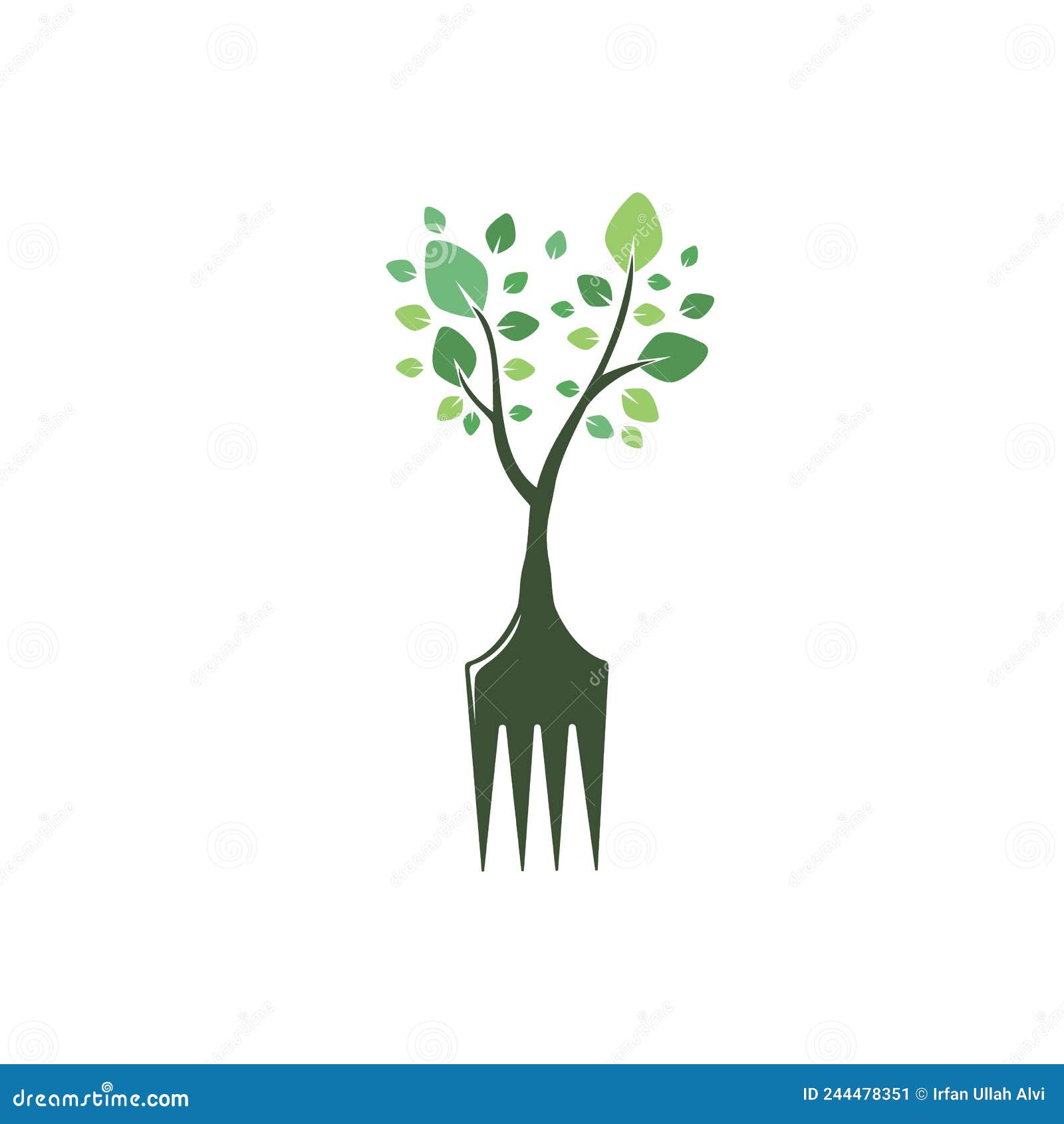 Fork Tree Vector Logo Design. Restaurant and Farming Logo Concept ...