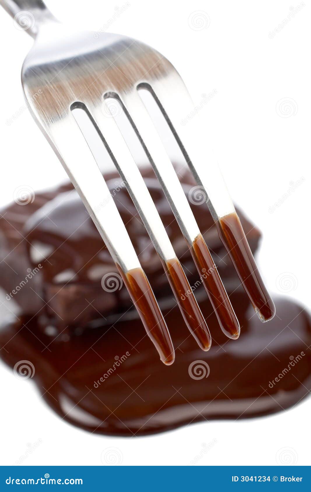 Fork and Two Chocolate Cakes Stock Photo - Image of eating, addictive ...