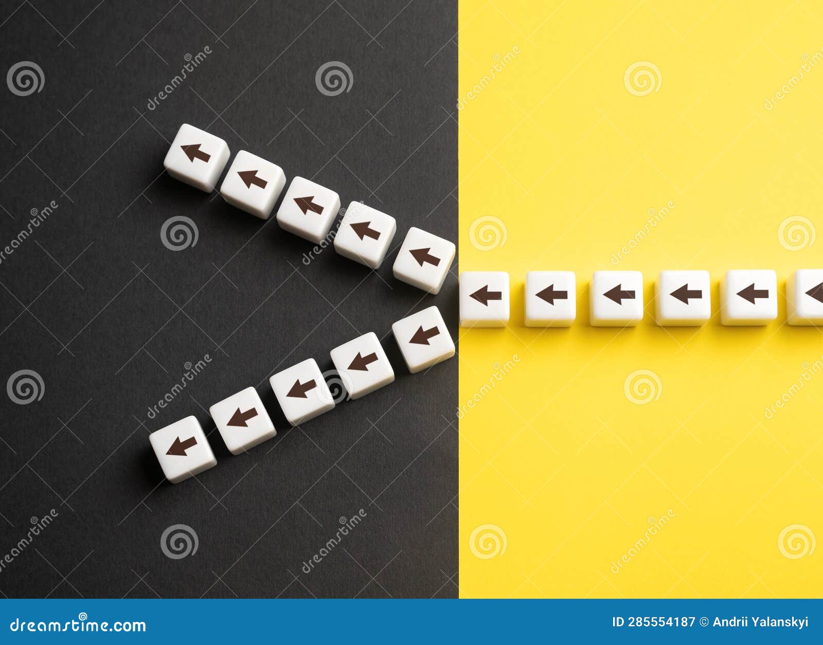 A Fork in Two Paths with the Onset of a New Phase. Stock Image - Image ...