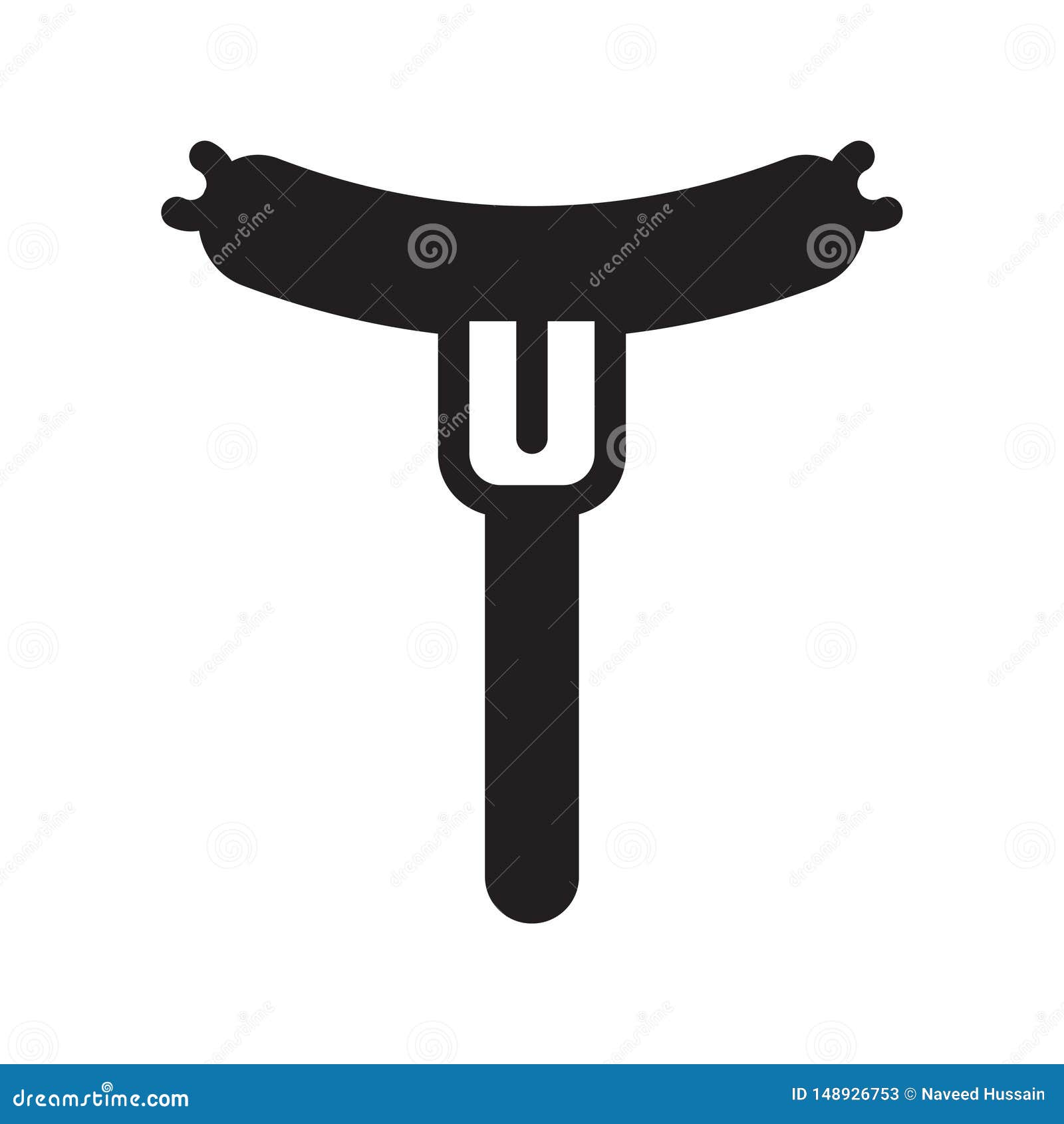 Fork Glyph Flat Vector Icon Stock Illustration - Illustration of meal ...