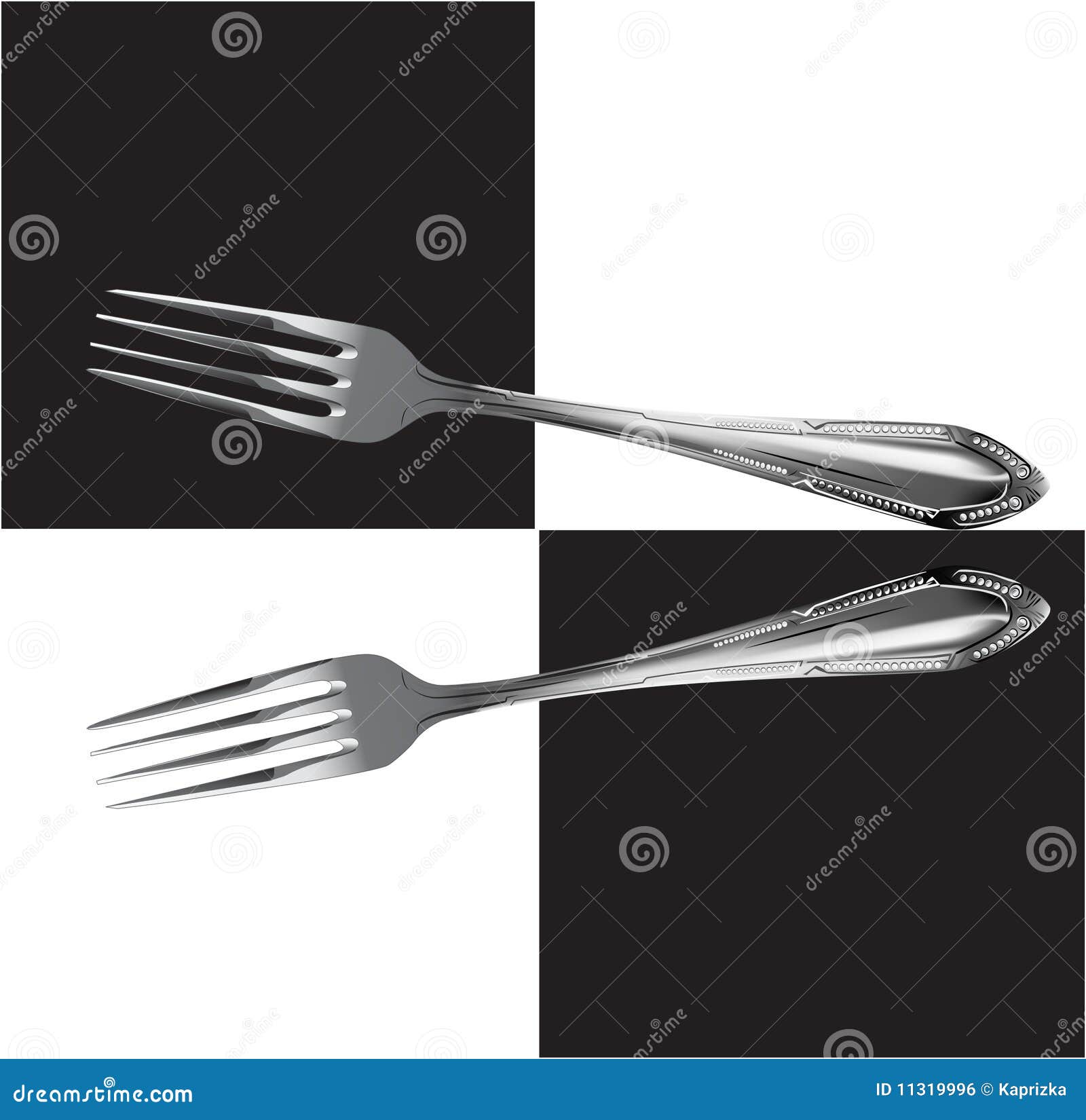 Fork . Vector illustration stock illustration. Illustration of macro ...