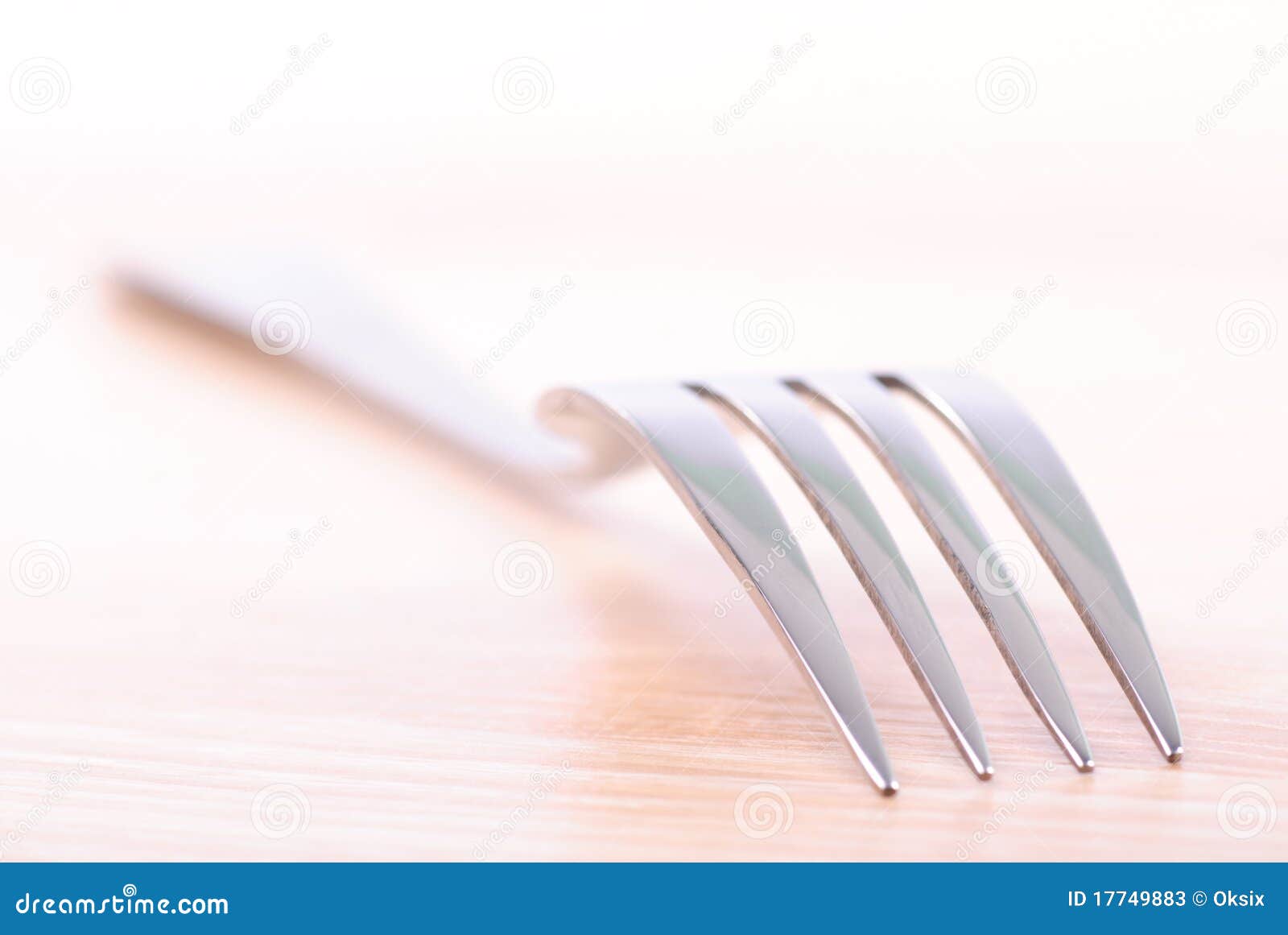 Fork on wooden table stock image. Image of eating, close - 17749883