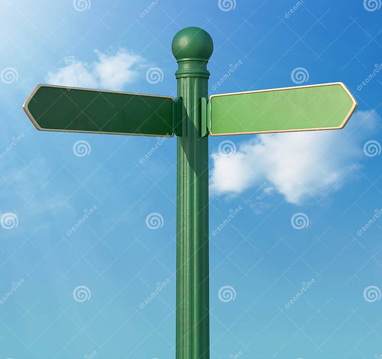 Forked Street Sign stock illustration. Illustration of choice - 5122197