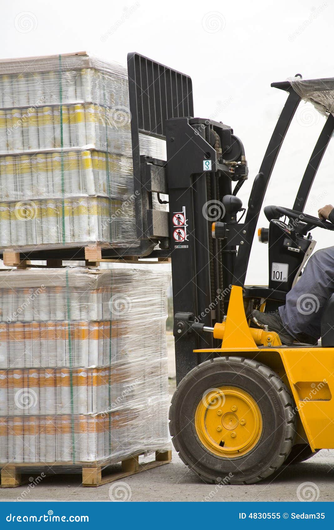 Forklift stock image. Image of pallet, checklist, skidding - 4830555