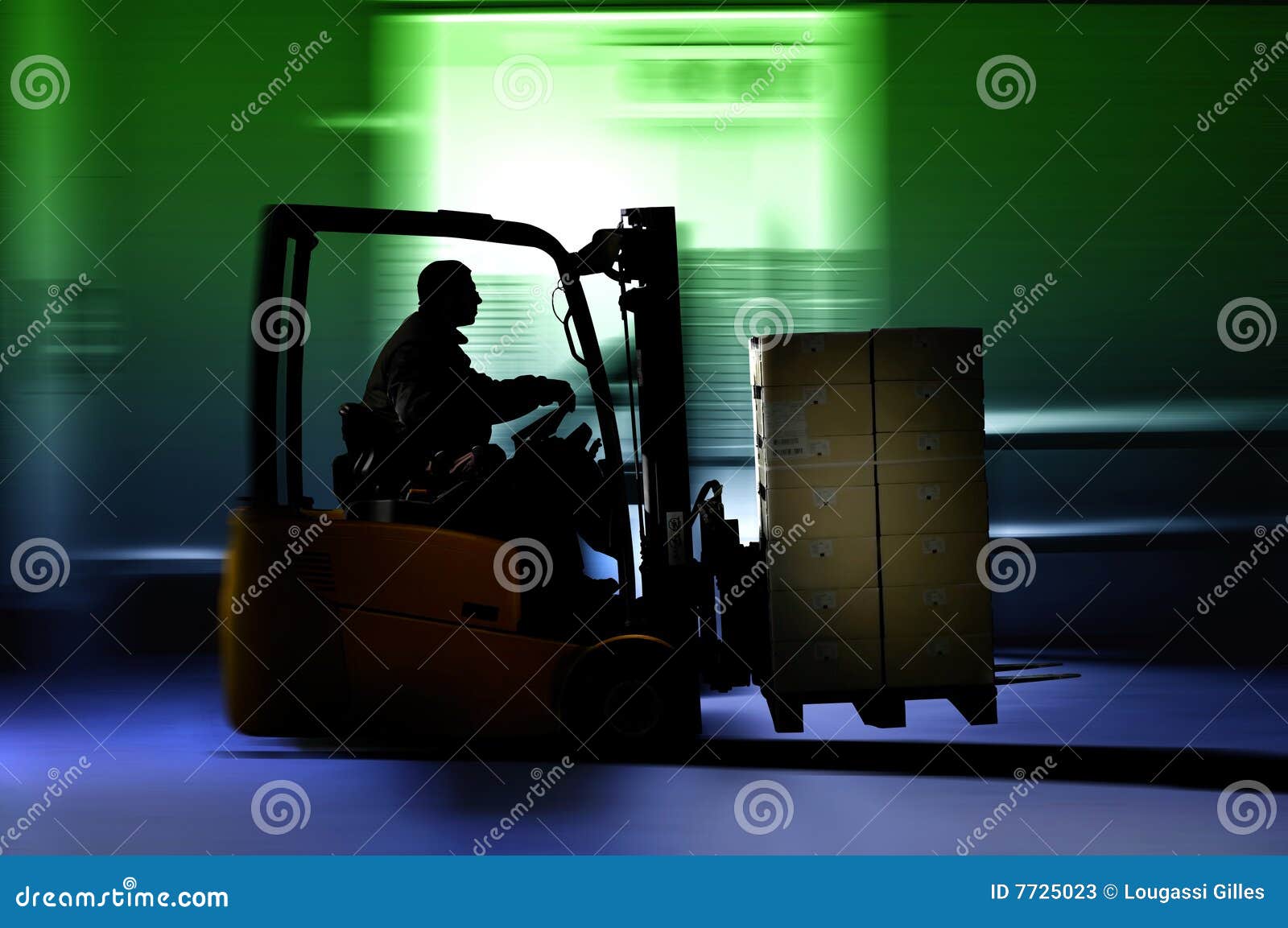 Forklift stock image. Image of palette, factory, rack - 7725023
