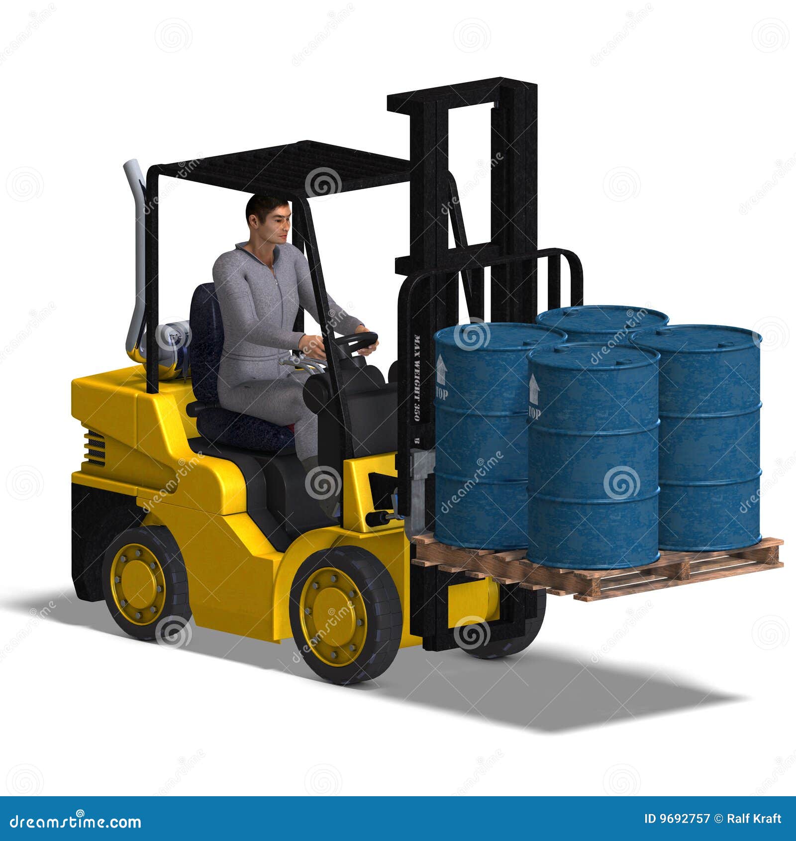 Forklift stock illustration. Illustration of motor, liquid - 9692757