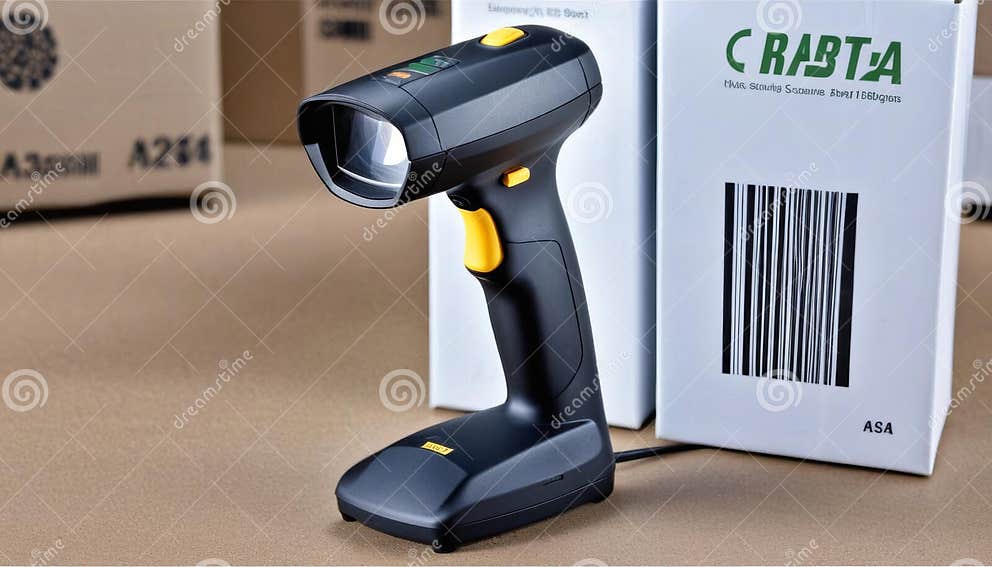 Forklift Automatic Barcode Barcode Picking Bar Scanning Scanner Scan Scanner Stock Illustration ...