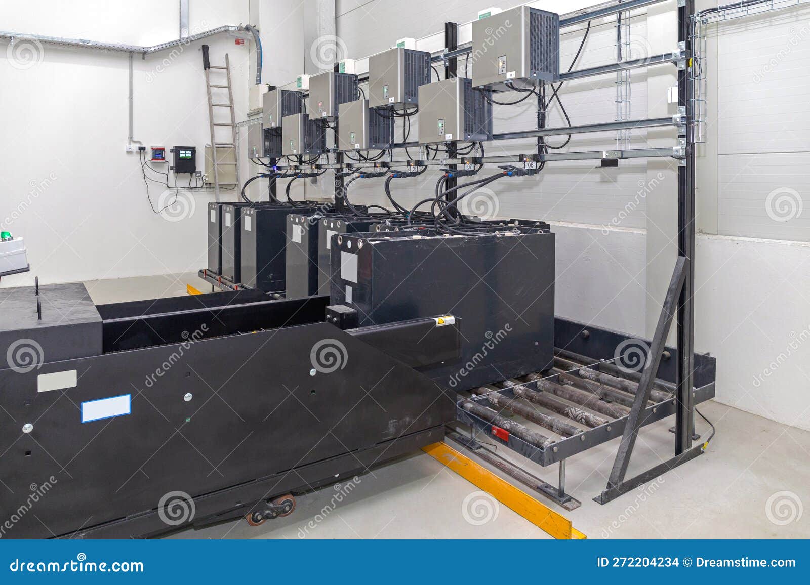 Forklift Battery Cell Station Stock Photo - Image of distribution ...