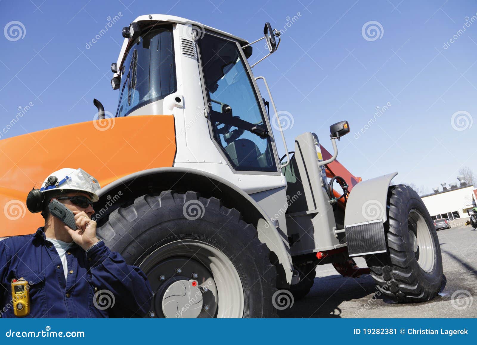 Forklift and driver stock image. Image of driver, industry - 19282381