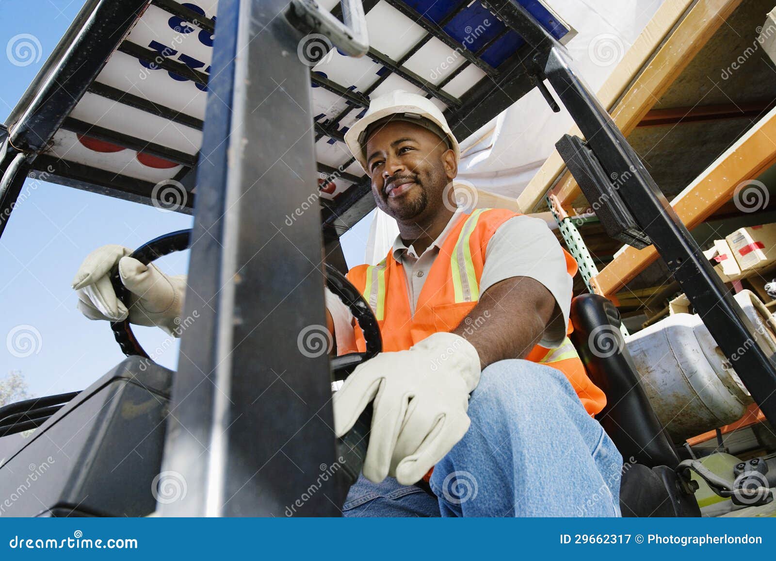 Forklift Driver stock image. Image of happiness, looking - 29662317