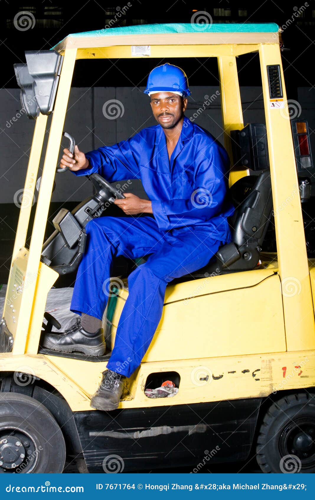 Forklift driver stock photo. Image of male, industrial - 7671764