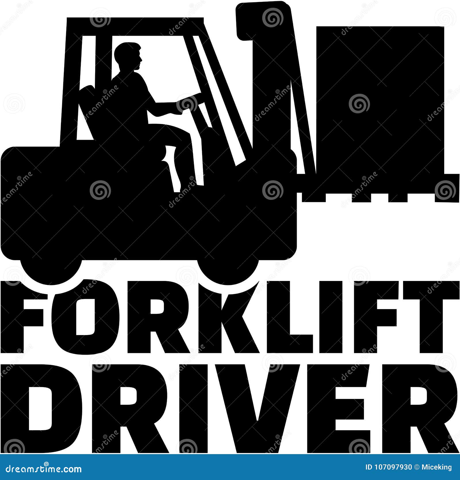 Forklift driver vector stock vector. Illustration of icon - 107097930