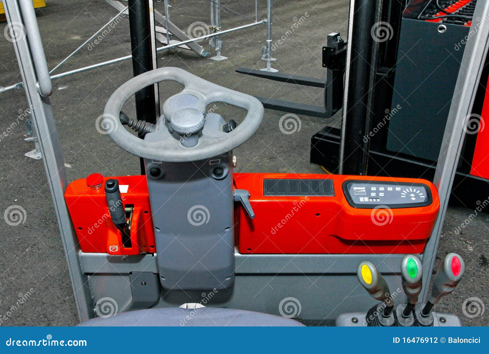 Forklift driver view stock photo. Image of warehouse - 16476912