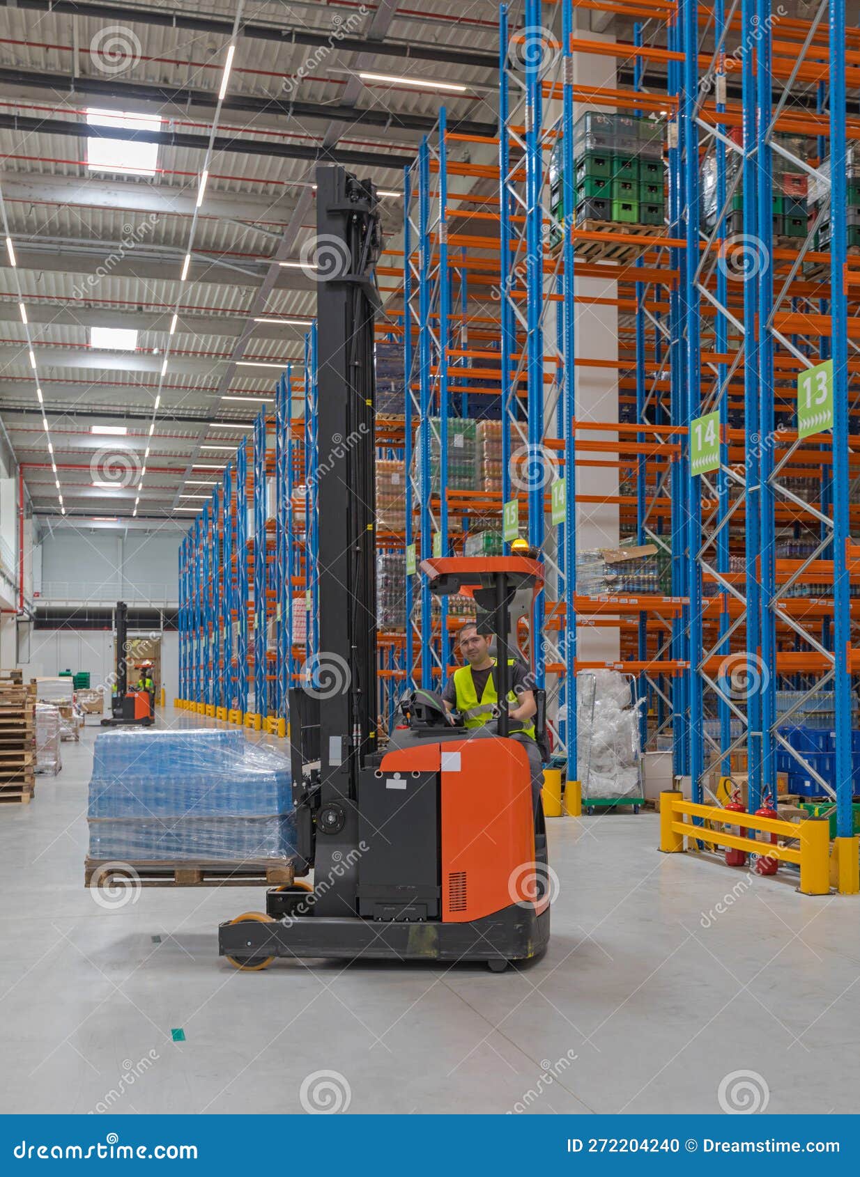 Forklift Driver Warehouse stock photo. Image of transportation - 272204240
