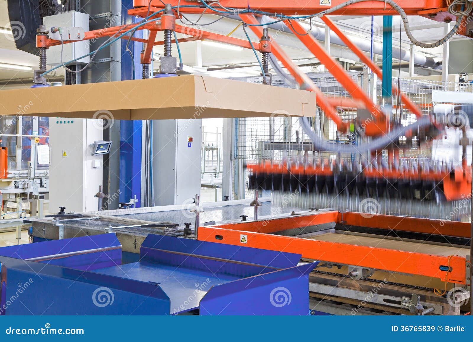 Forklift in factory stock image. Image of warehouse, handling - 36765839