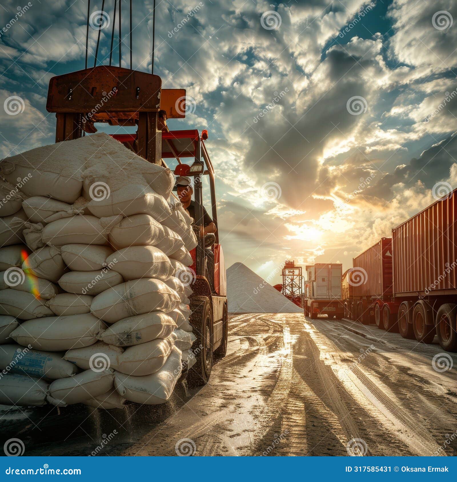 Loading Fertilizer Into A Spreader. Stock Image | CartoonDealer.com ...