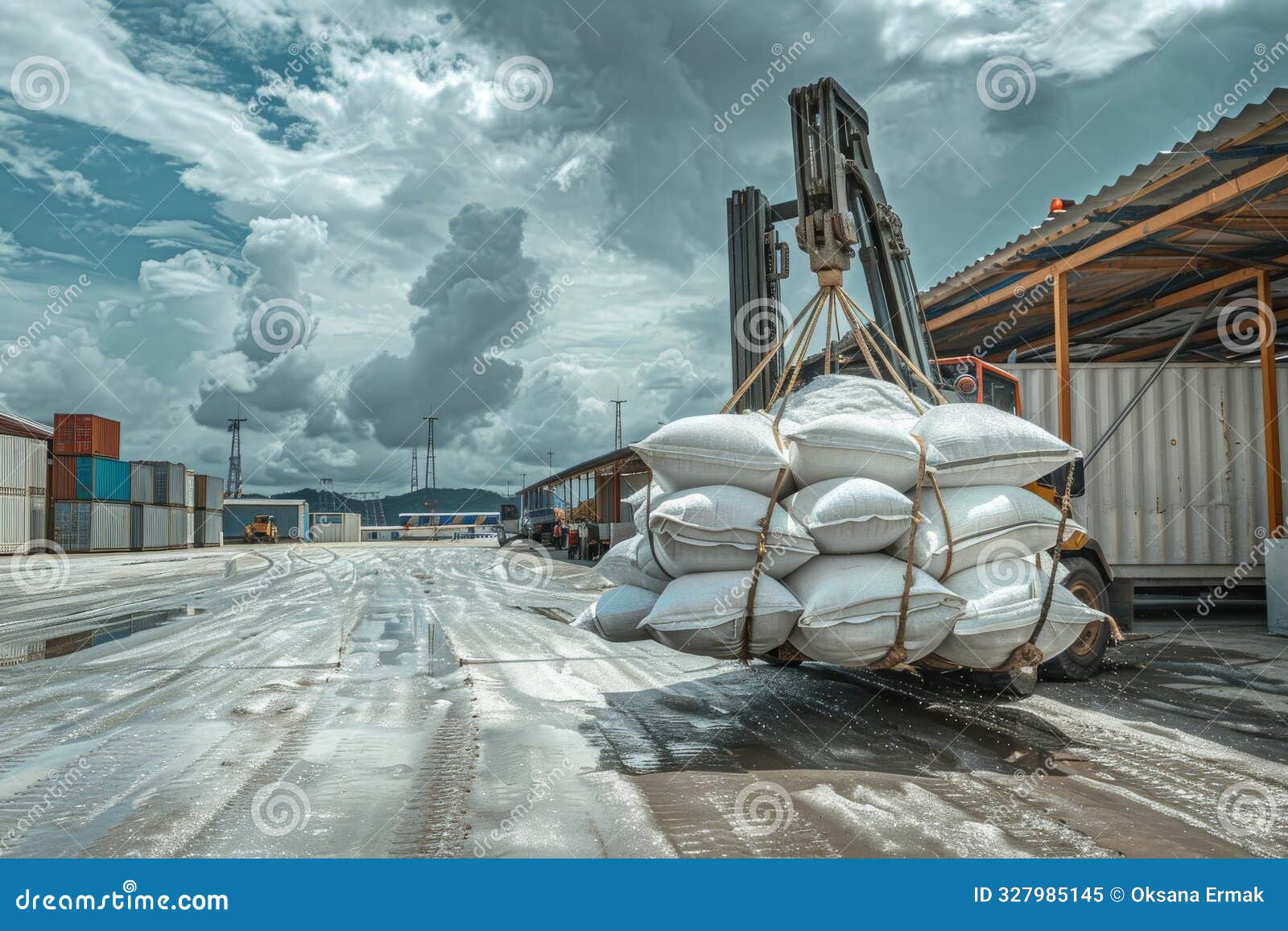 Loading Fertilizer Into A Spreader. Stock Image | CartoonDealer.com ...