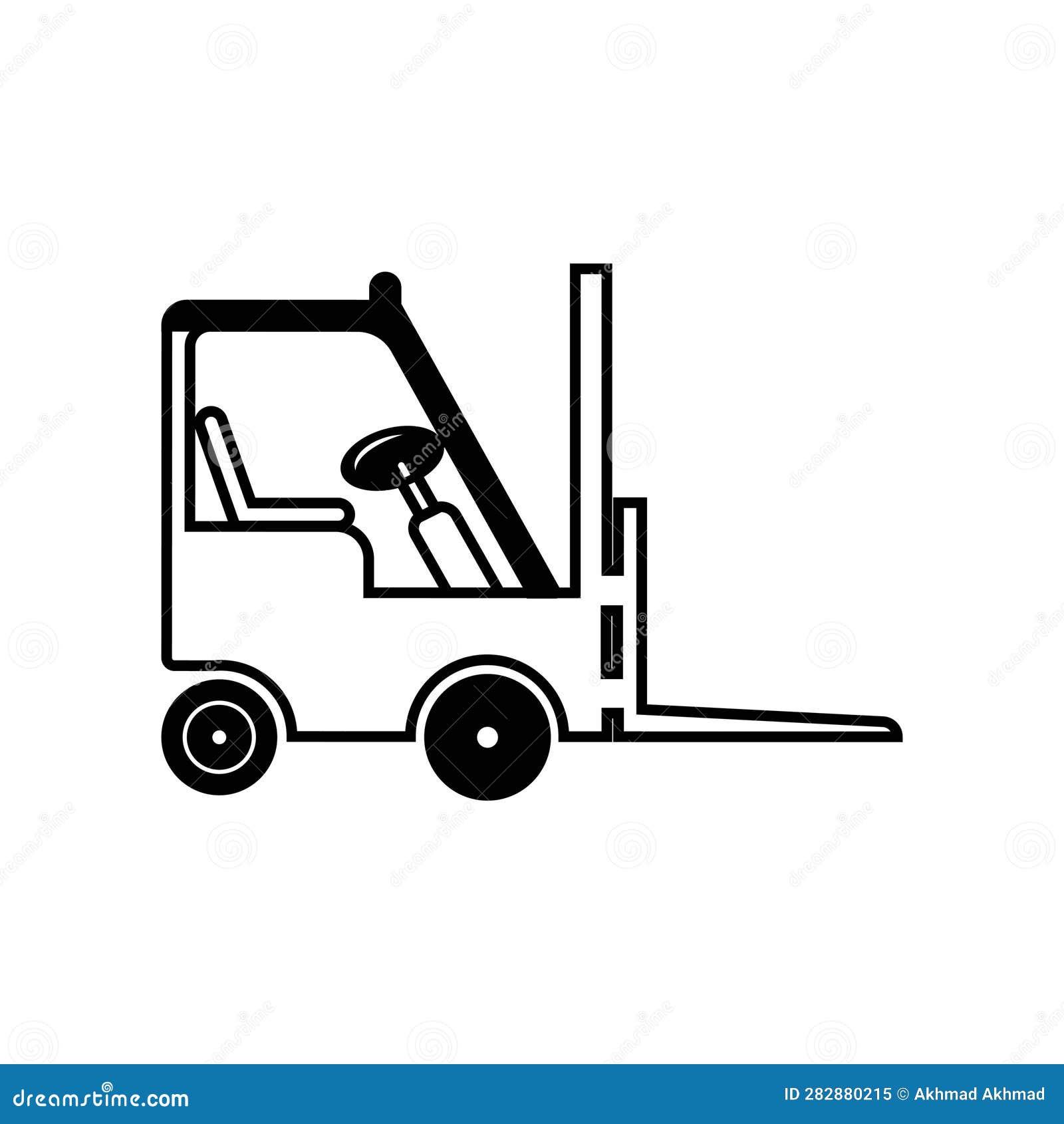 Forklift icon stock vector. Illustration of lifter, icon - 282880215