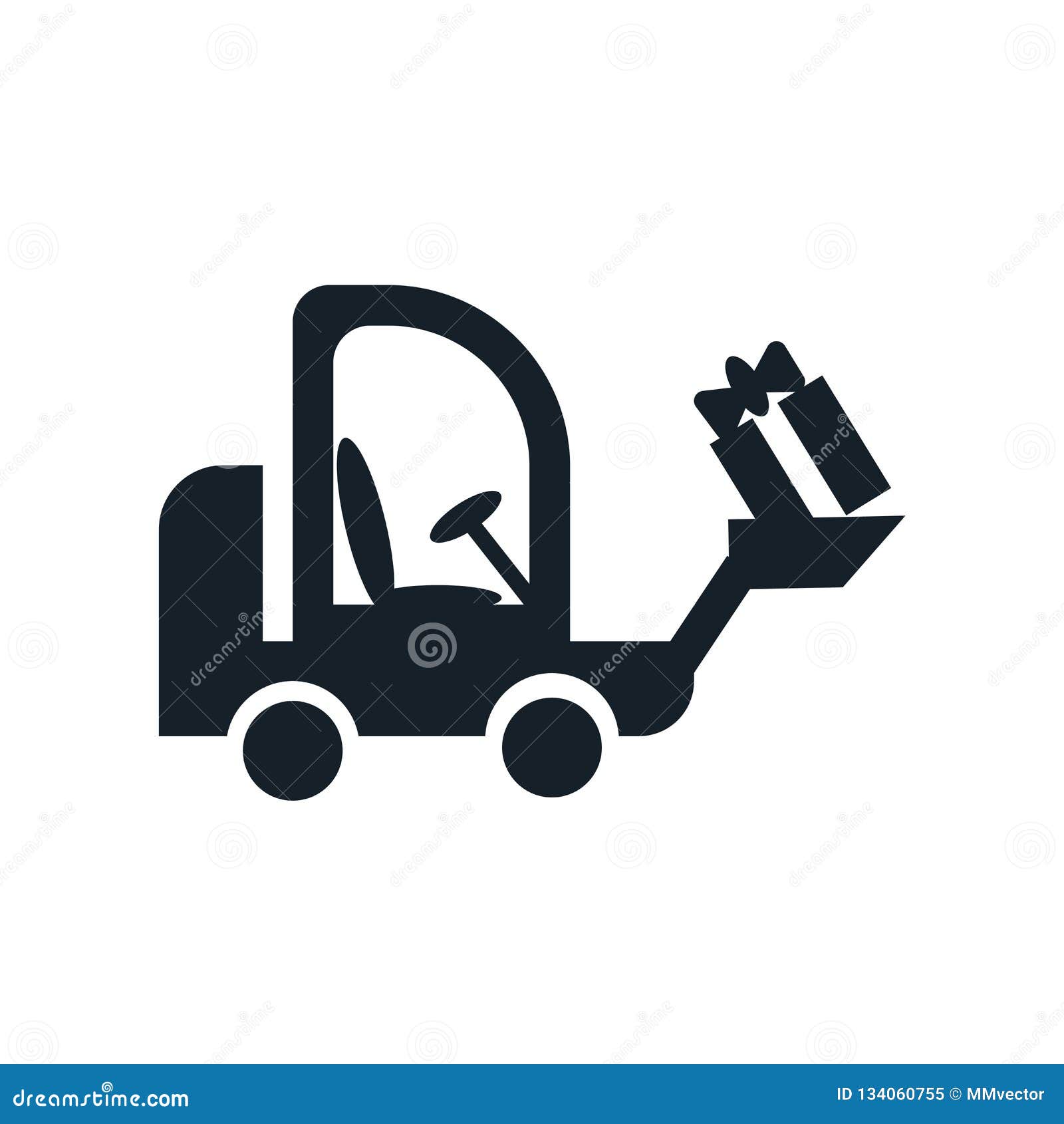 Forklift Icon Vector Isolated On White Background, Forklift Sign ...