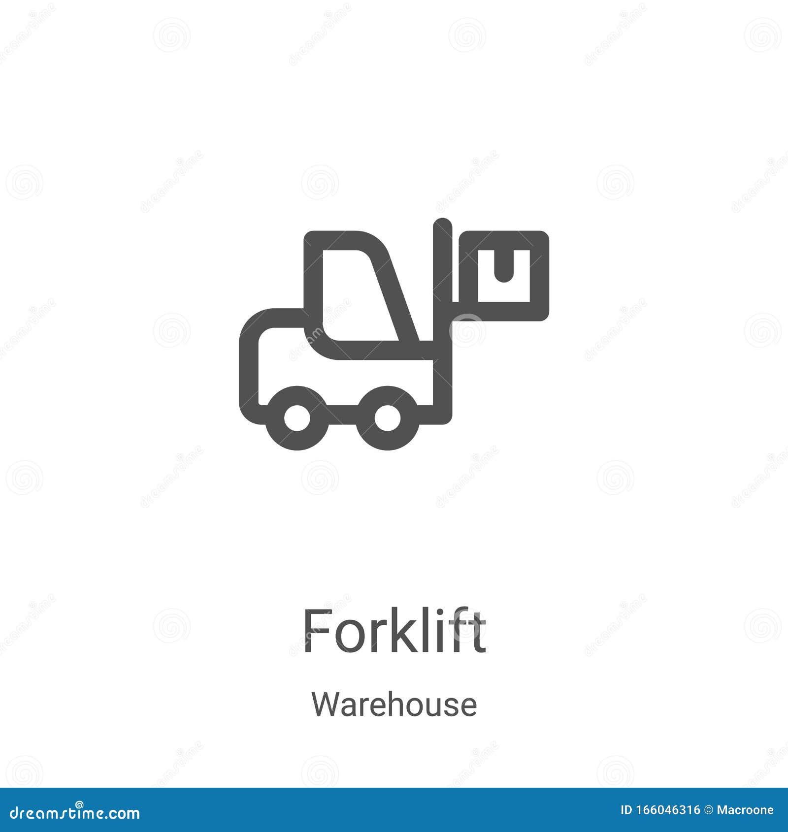 Forklift Icon Vector from Warehouse Collection. Thin Line Forklift ...