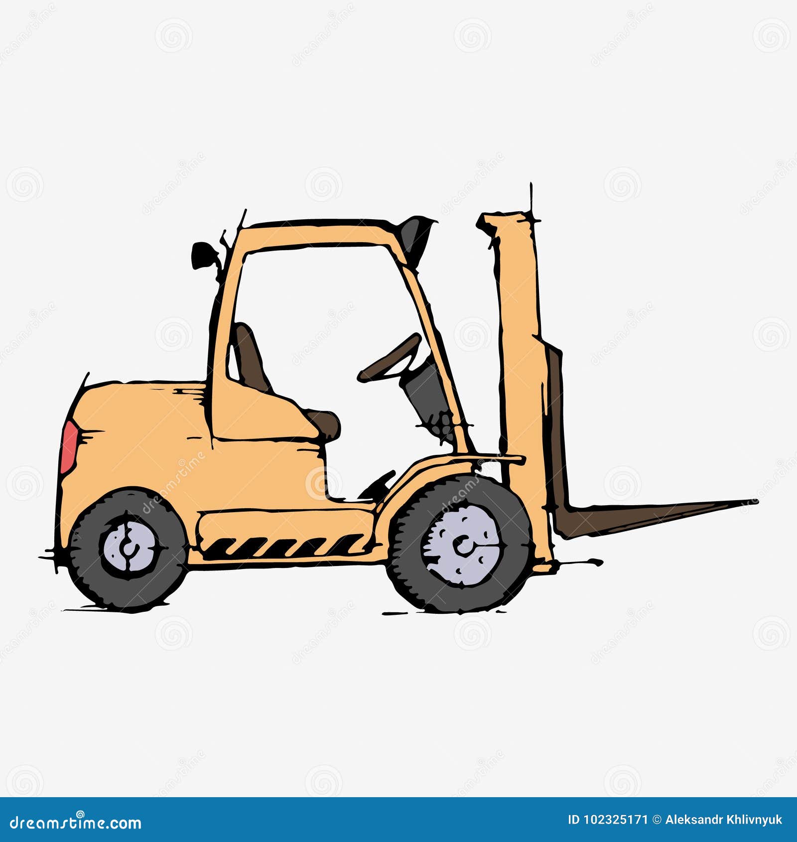 Forklift illustration stock illustration. Illustration of industry ...