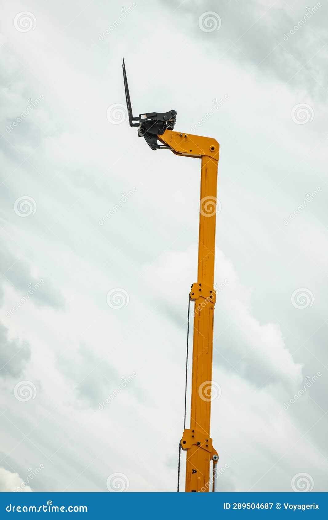 Forklift Industrial Loader or Stacker Against Sky Stock Image - Image ...