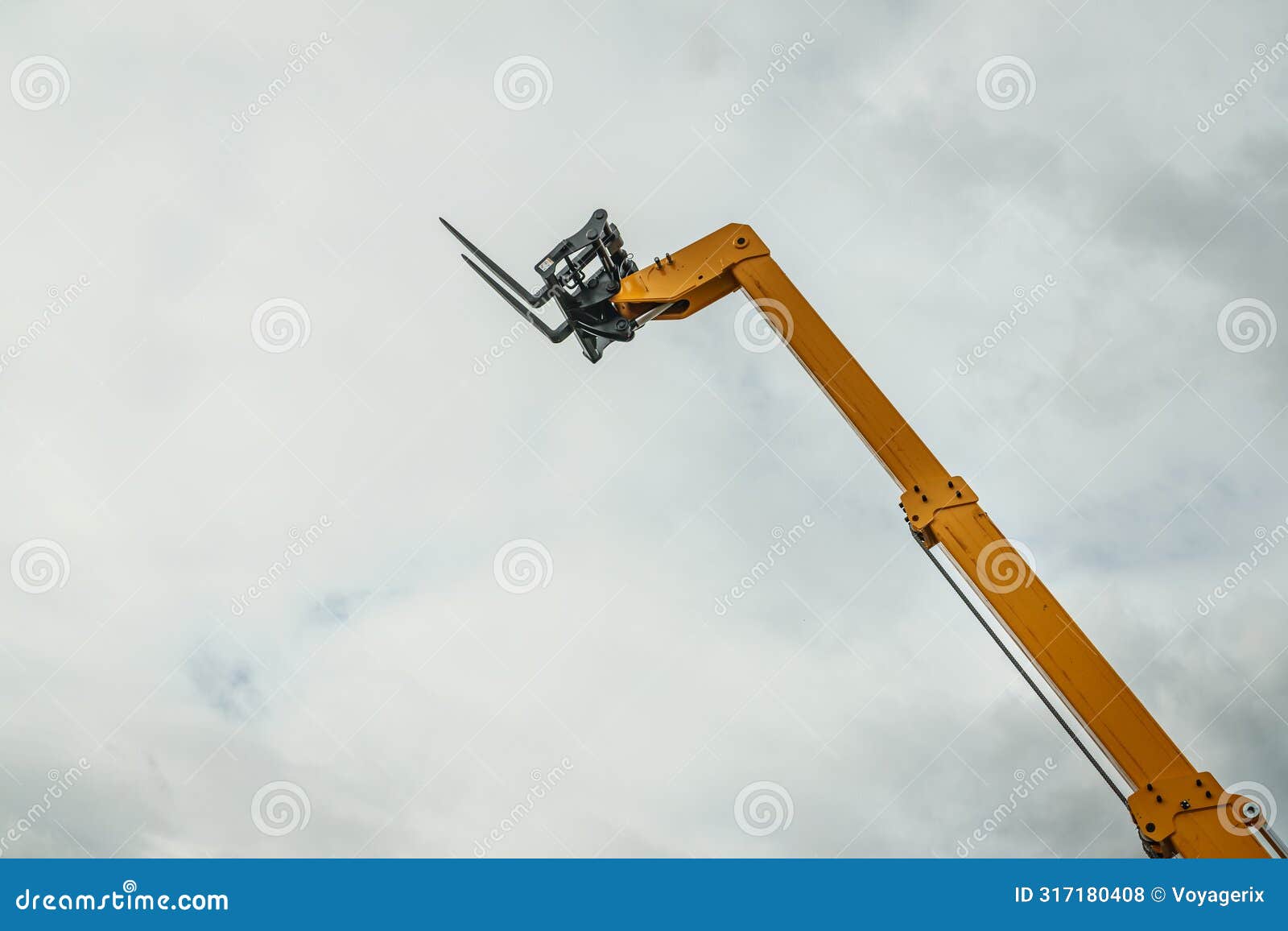 Forklift Industrial Loader or Stacker Against Sky Stock Photo - Image ...