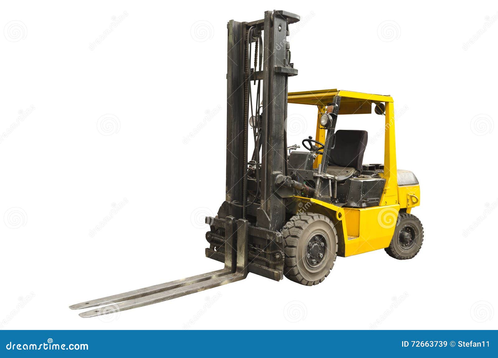 Forklift stock image. Image of forklift, white, isolated - 72663739