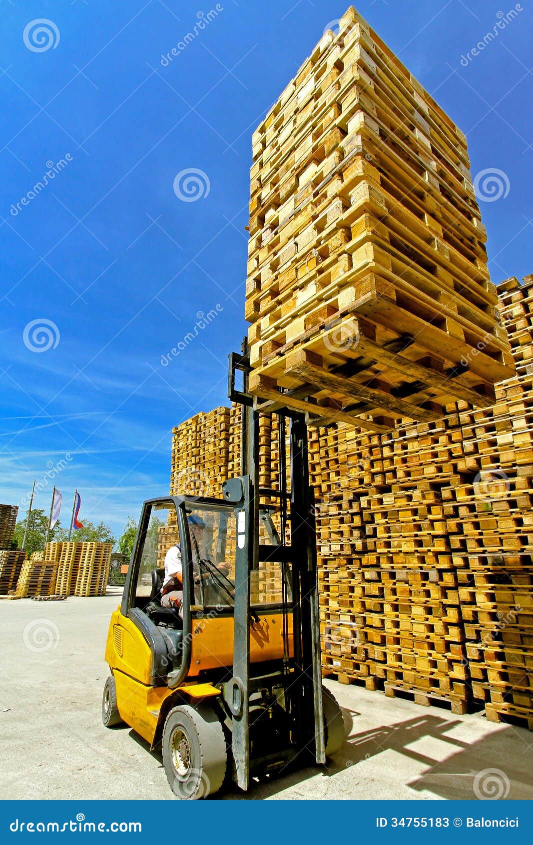 Forklift load stock image. Image of warehouse, pallets - 34755183