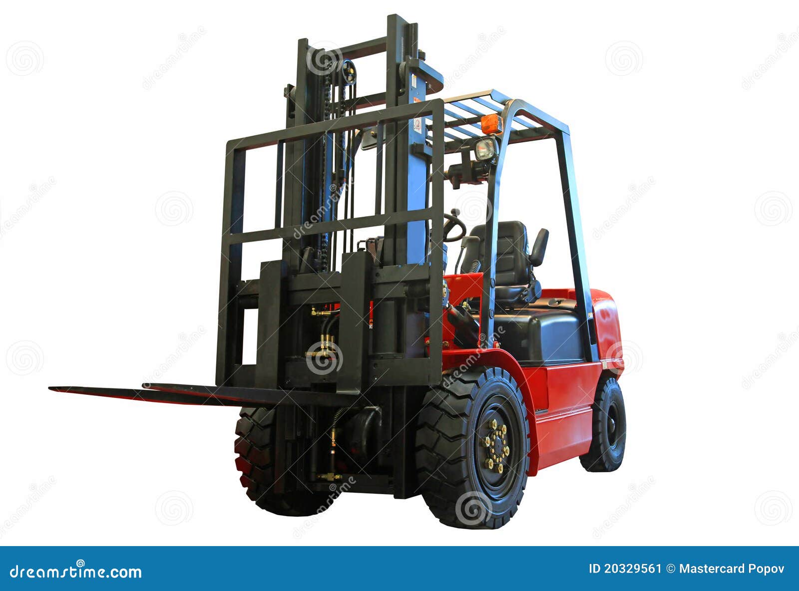 Forklift loader stock image. Image of raise, vehicle - 20329561