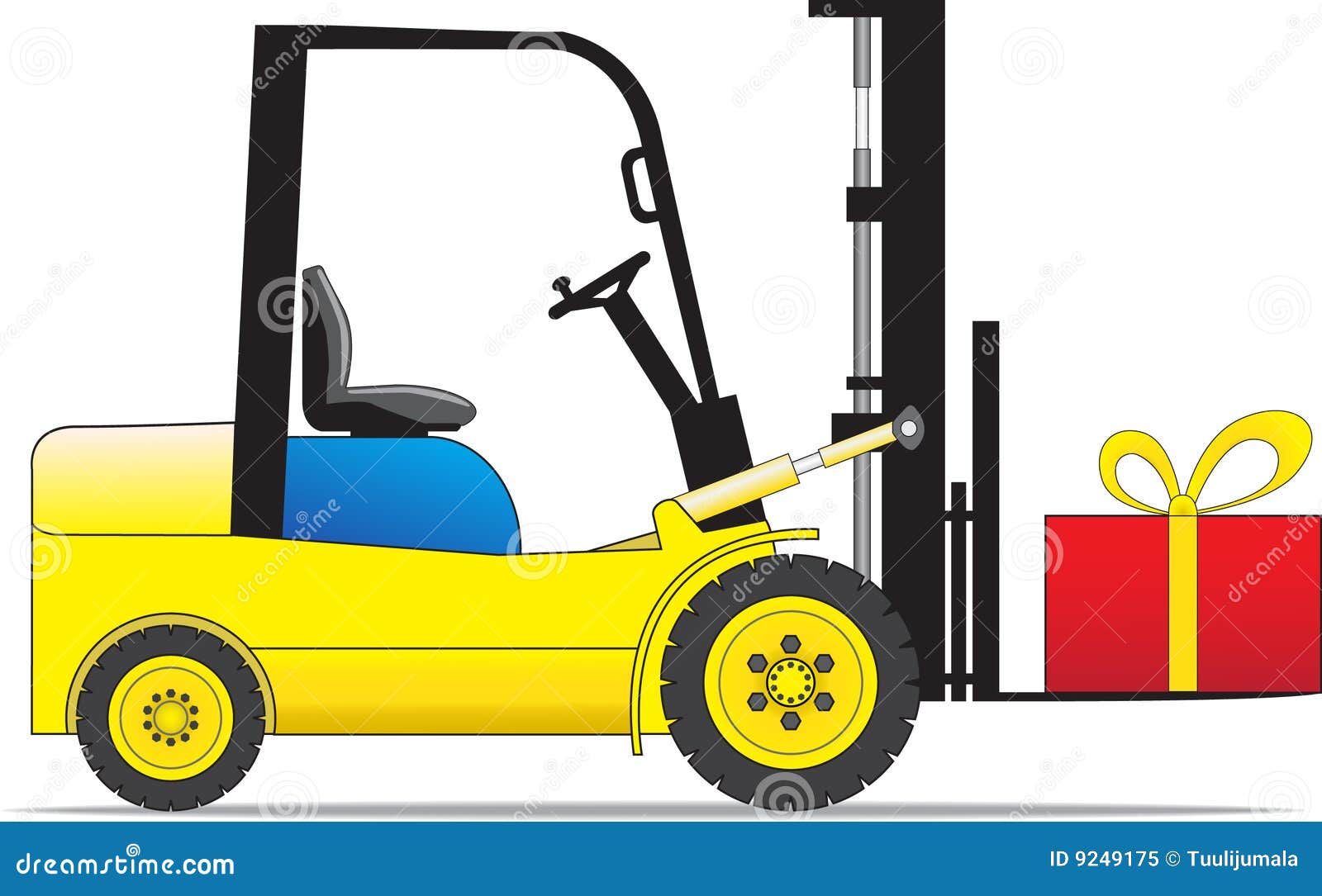 Forklift Loader Lift Truck With Cargo Pallet For Warehouse Cartoon ...