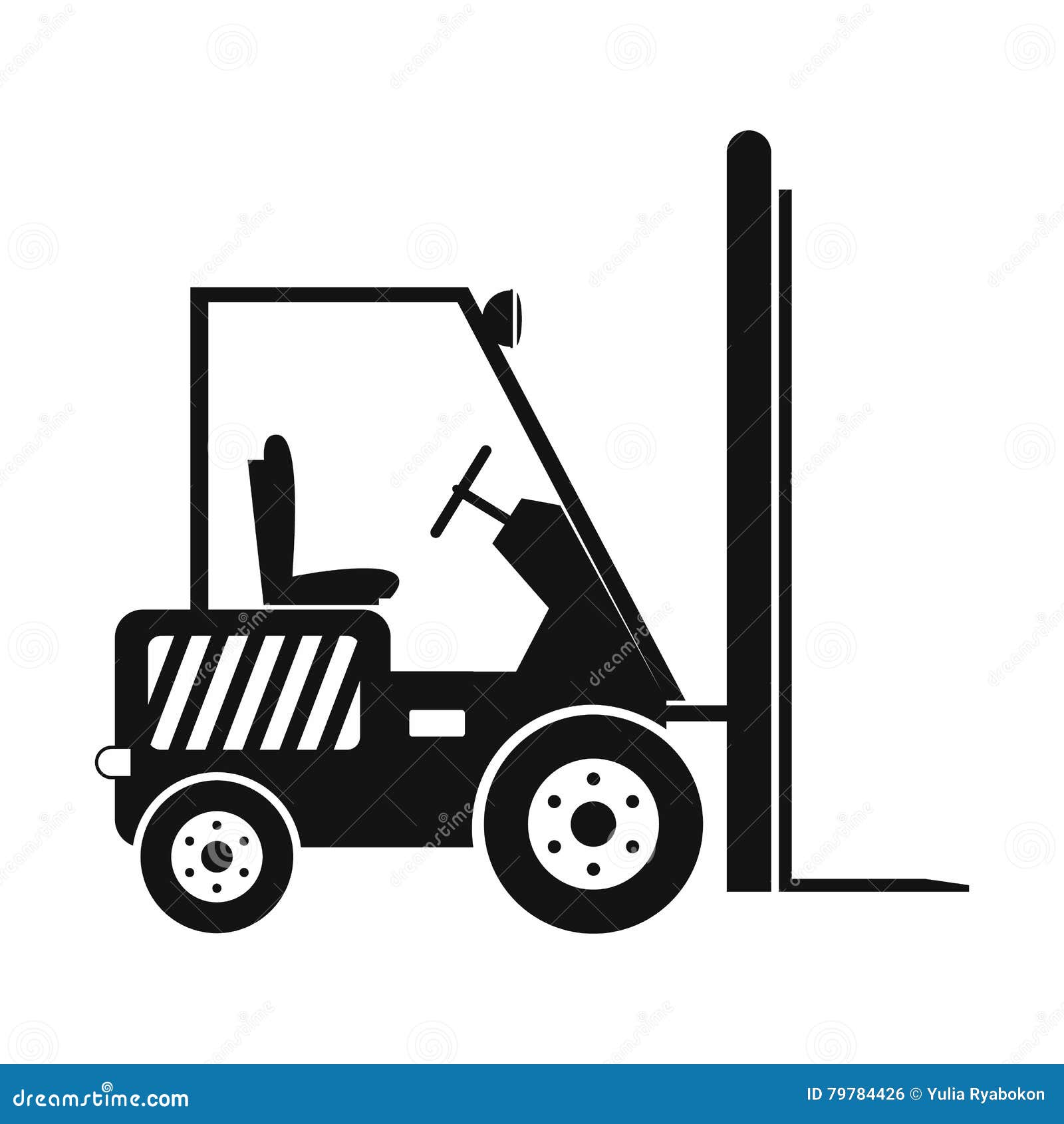 Forklift Loader Pallet Stacker Truck Stock Vector - Illustration of ...
